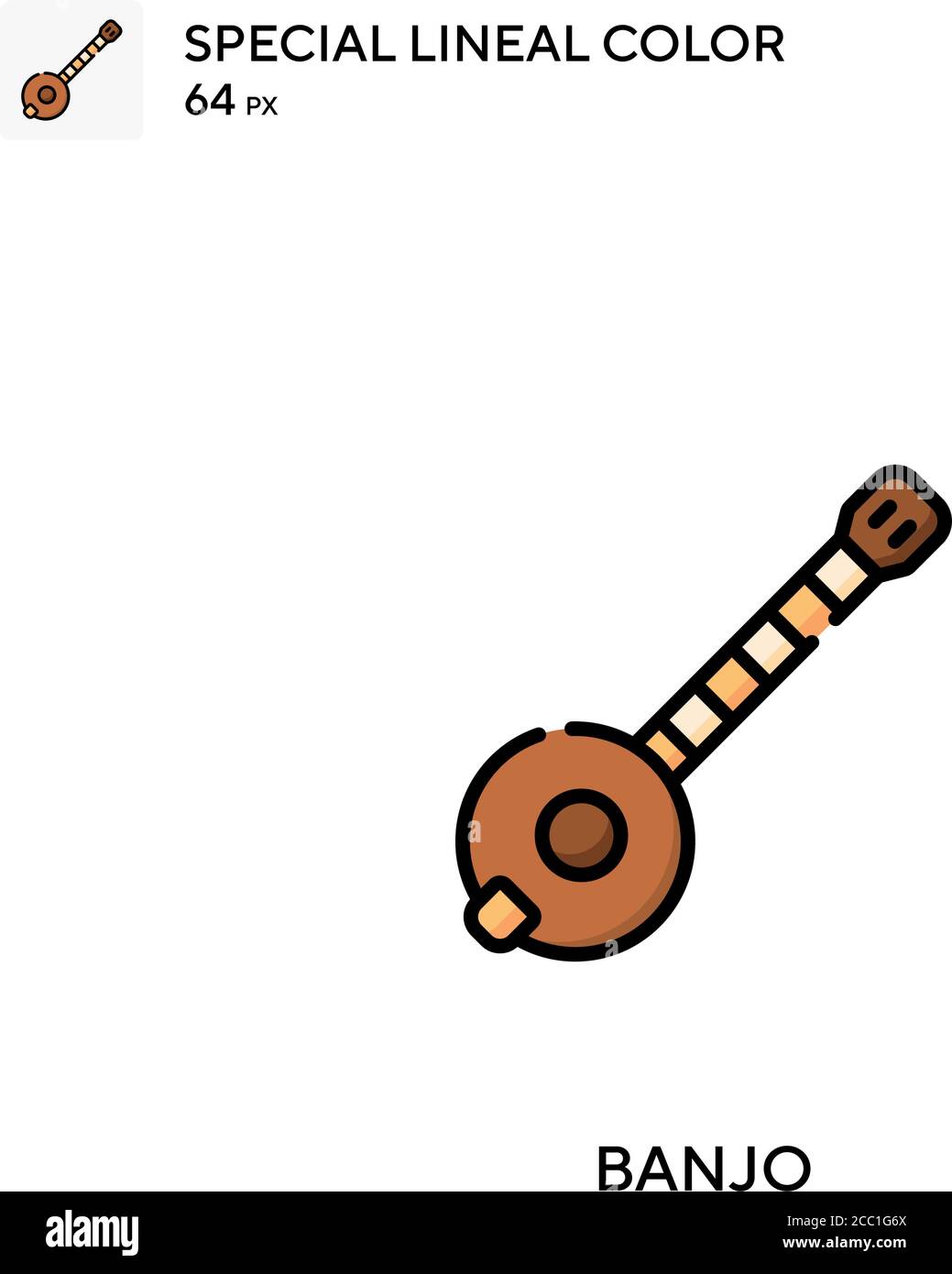 Banjo Special lineal color vector icon. Banjo icons for your business ...