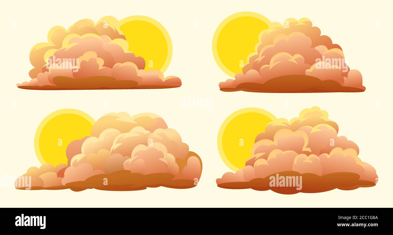 Set of cartoon clouds Stock Vector Image & Art - Alamy