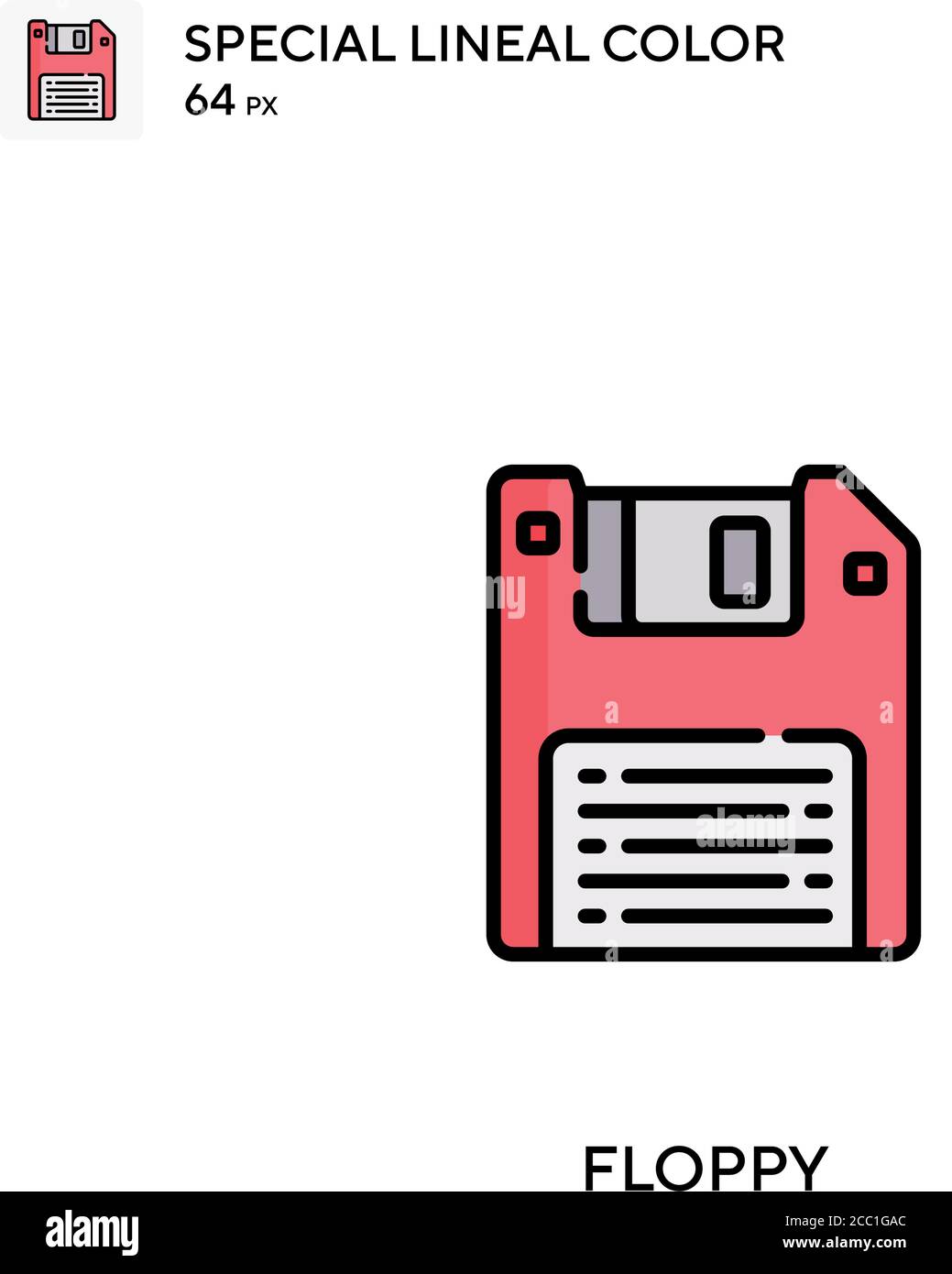 Floppy Special lineal color vector icon. Floppy icons for your business ...