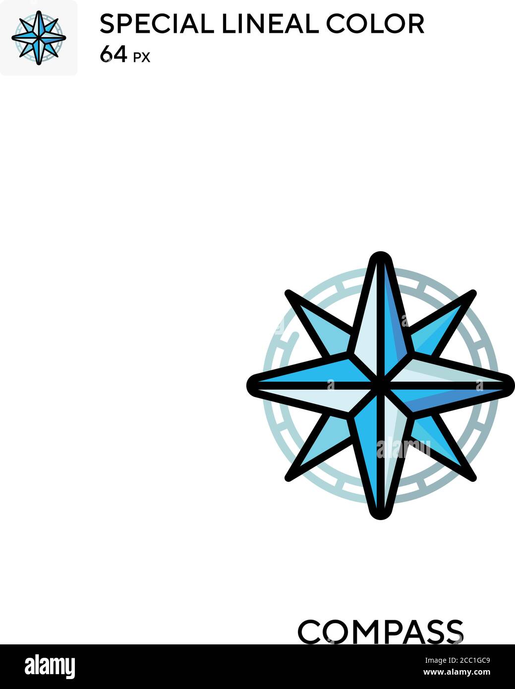 Compass Special lineal color vector icon. Compass icons for your ...