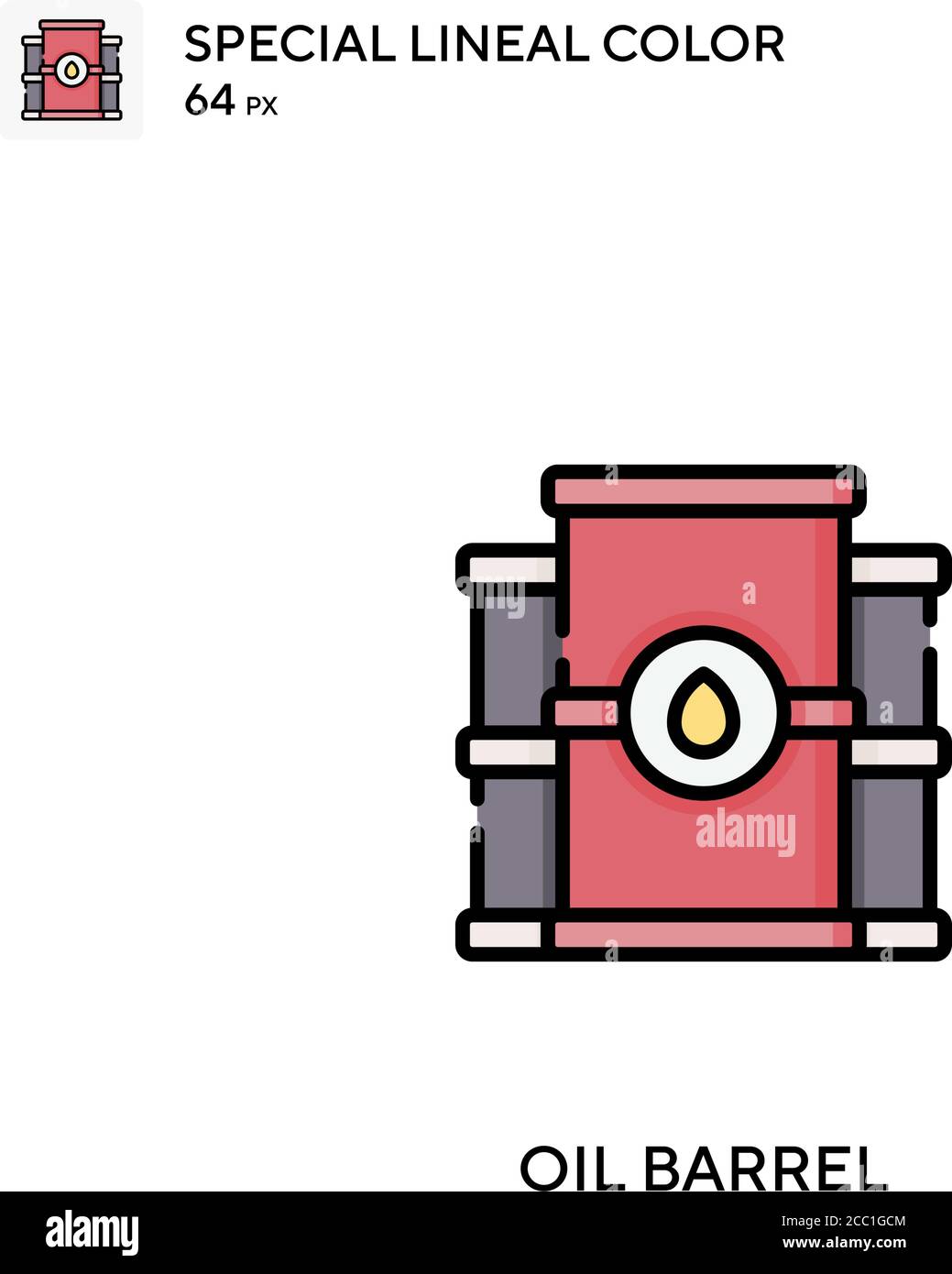 Oil barrel Special lineal color vector icon. Oil barrel icons for your ...