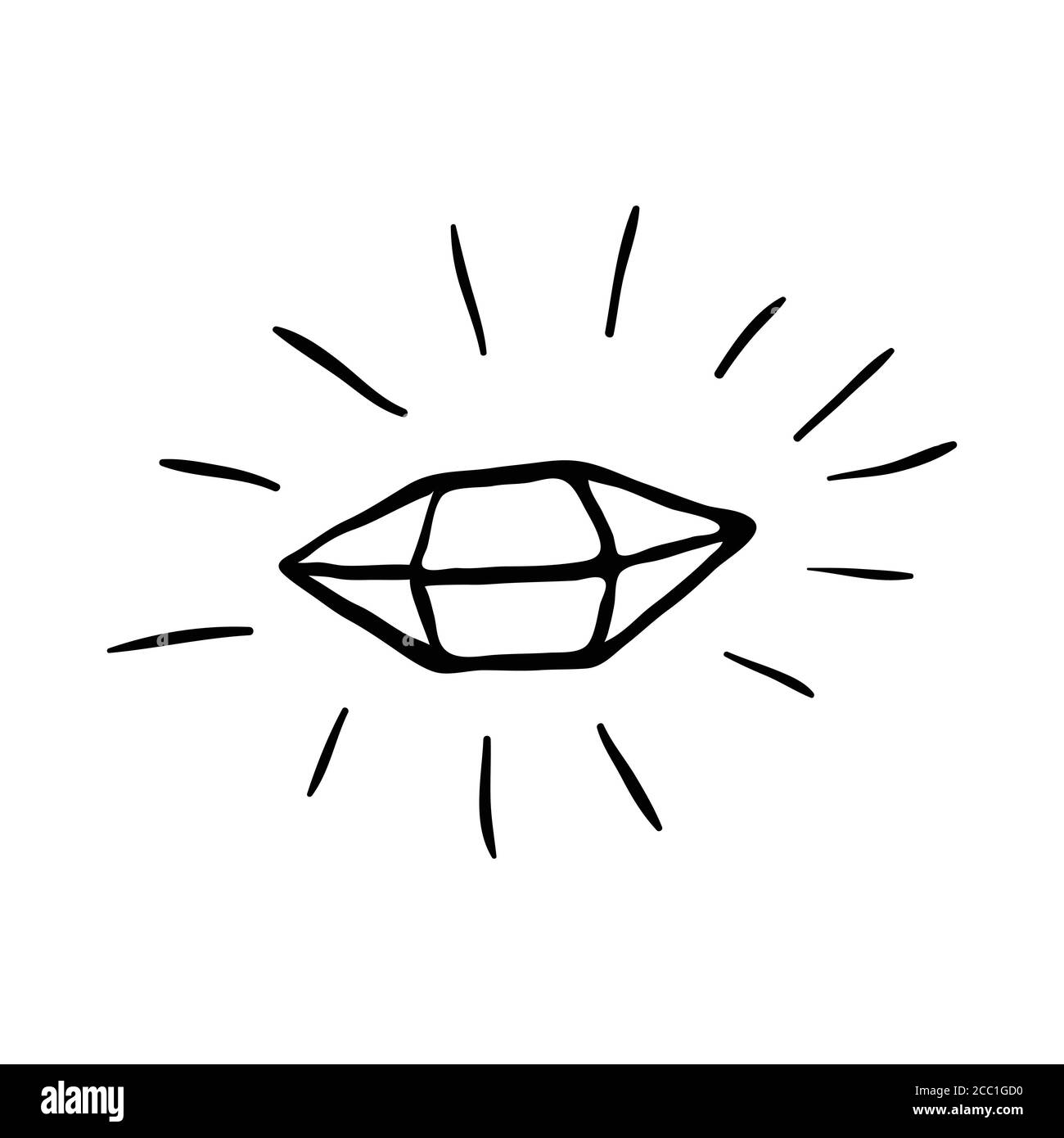 A set of diamonds in a flat style. Abstract black diamond collection ...