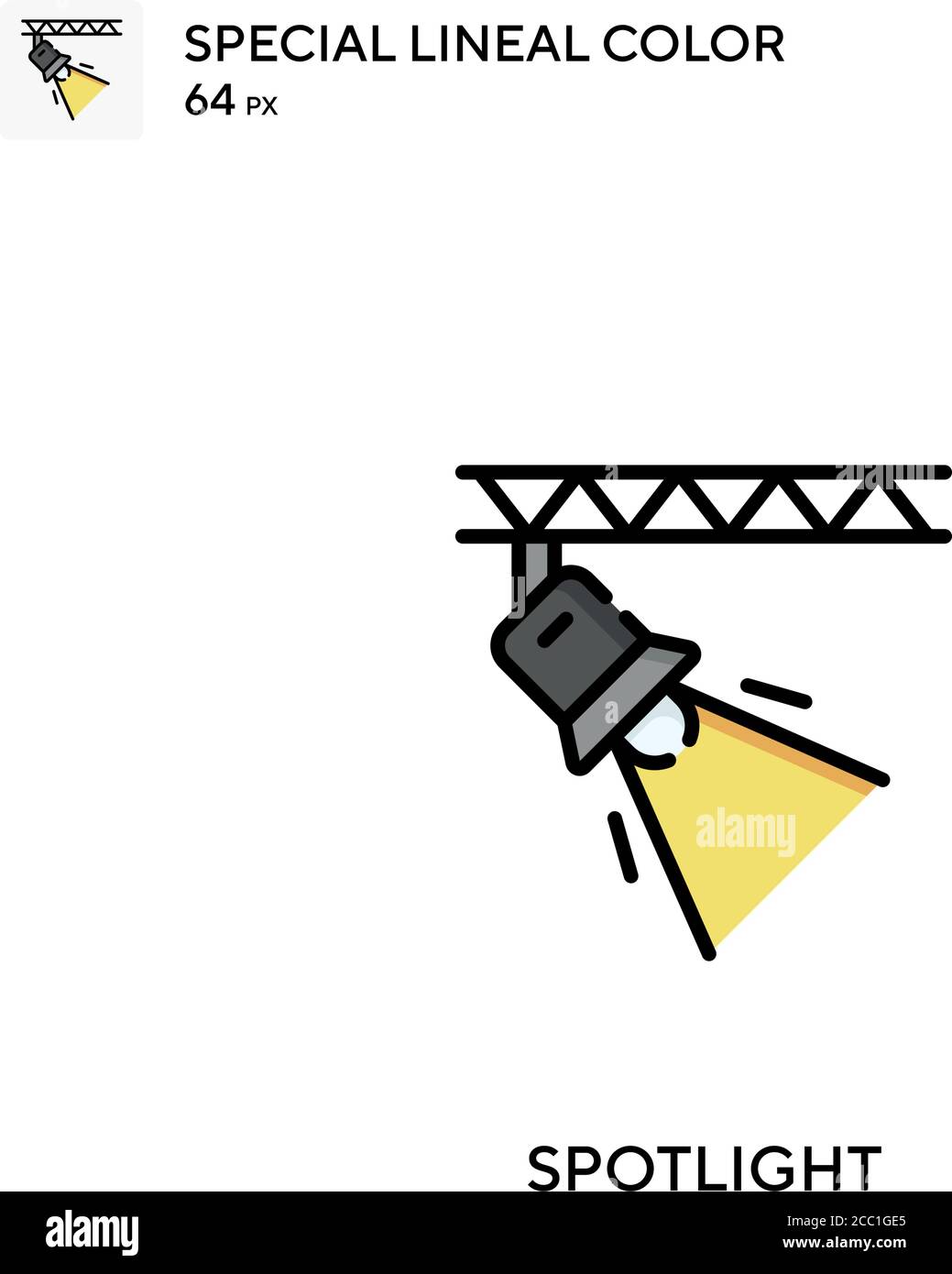 Spotlight Special lineal color vector icon. Spotlight icons for your ...