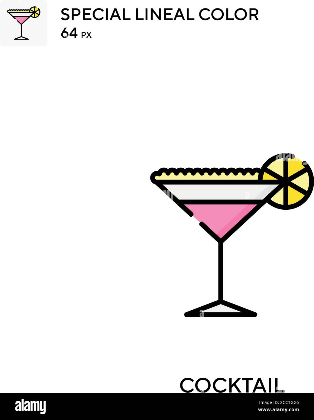 Cocktail Special lineal color vector icon. Cocktail icons for your ...