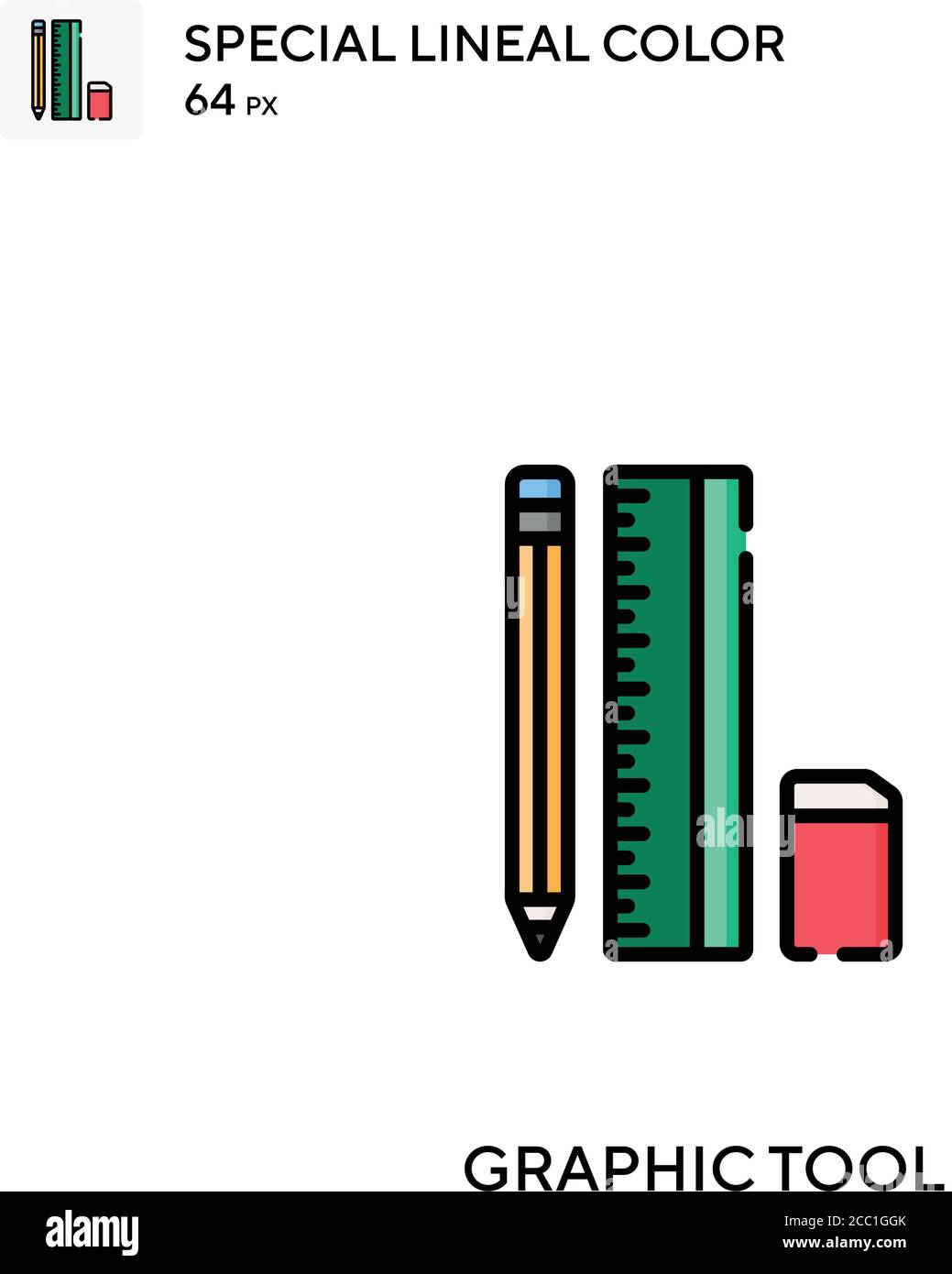 Graphic tool Special lineal color vector icon. Graphic tool icons for ...