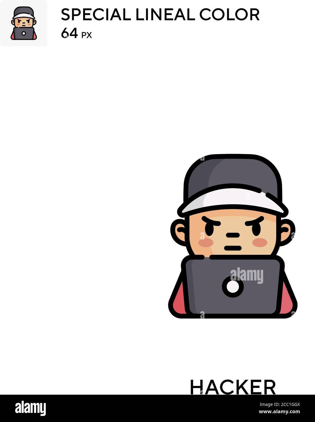 Hacker Special Lineal Color Vector Icon Hacker Icons For Your Business Project Stock Vector