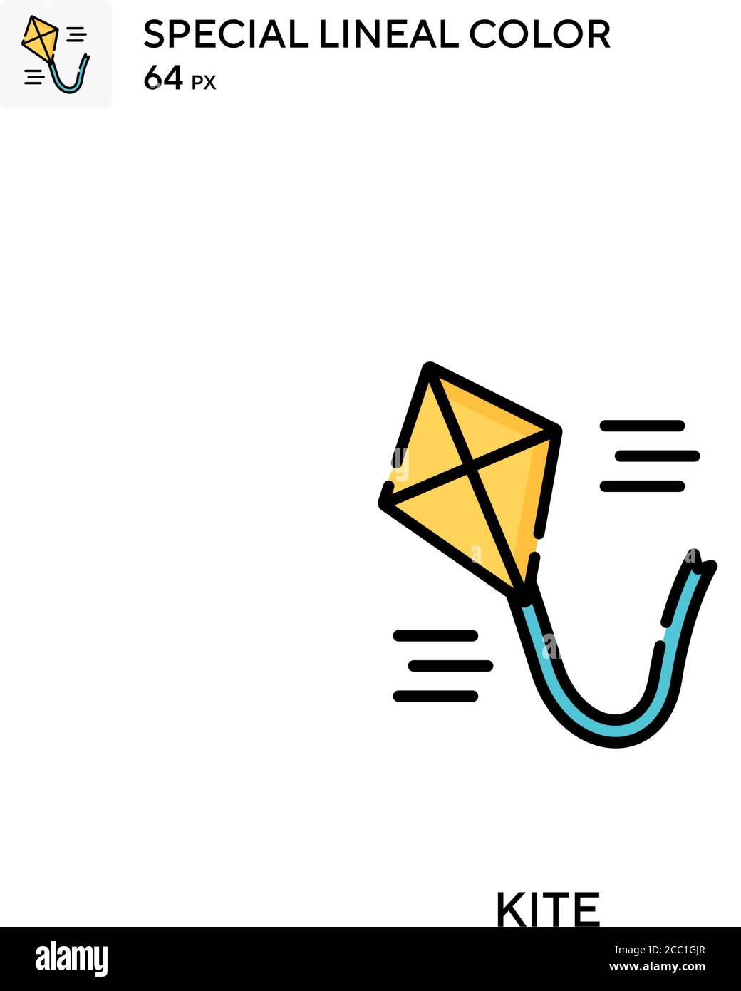 Kite Special lineal color vector icon. Kite icons for your business ...