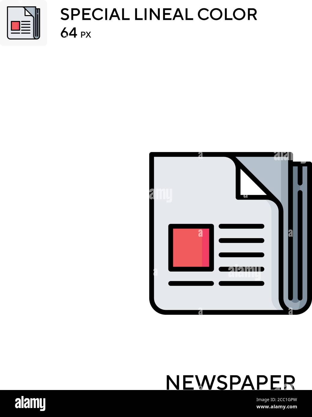 Newspaper Special lineal color vector icon. Newspaper icons for your ...