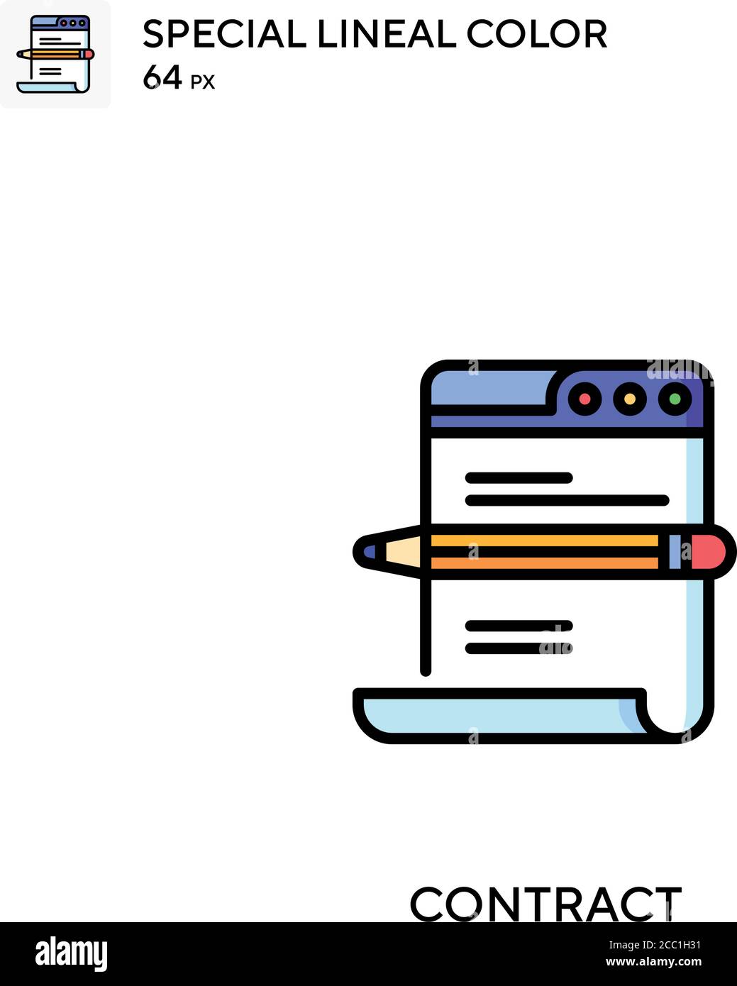 Contract Special lineal color vector icon. Contract icons for your ...