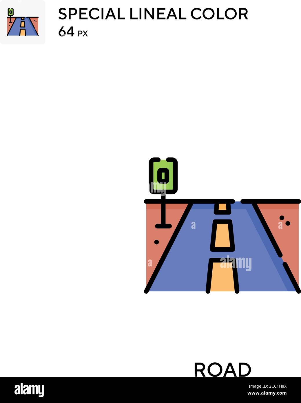 Road Special lineal color vector icon. Road icons for your business ...