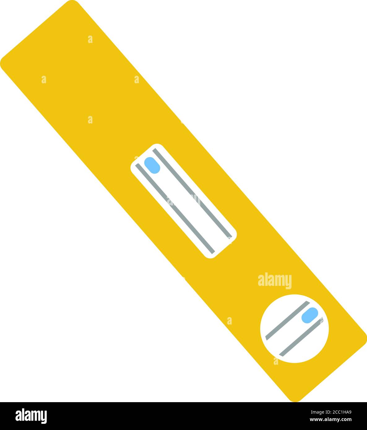 Icon Of Construction Level. Outline With Color Fill Design. Vector ...