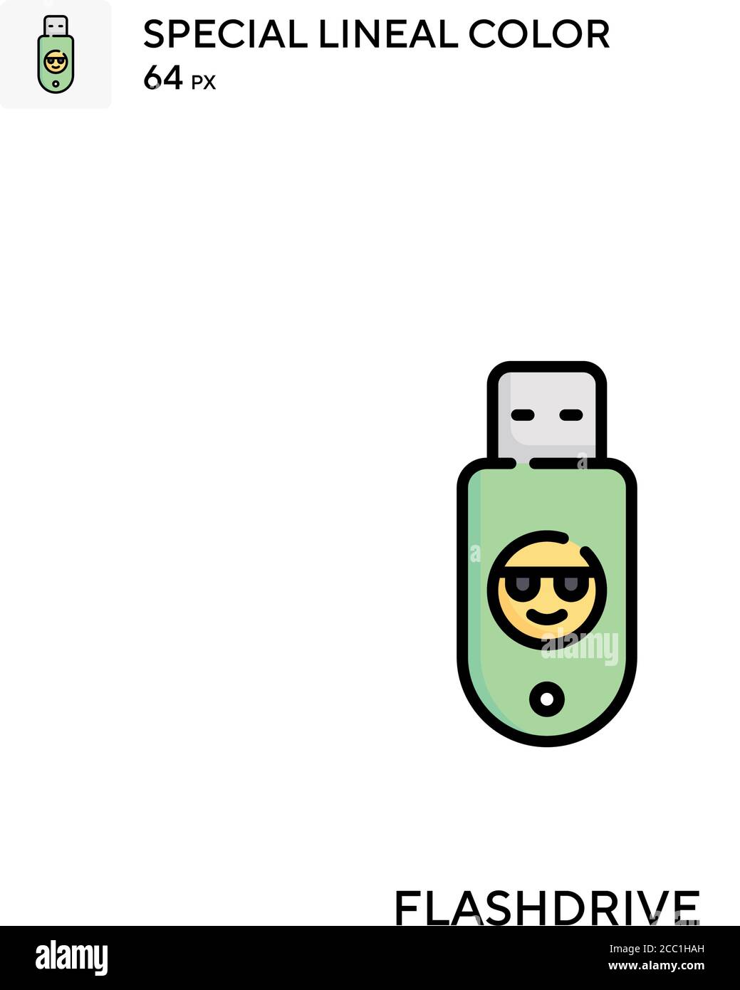 Flashdrive Special lineal color vector icon. Flashdrive icons for your ...