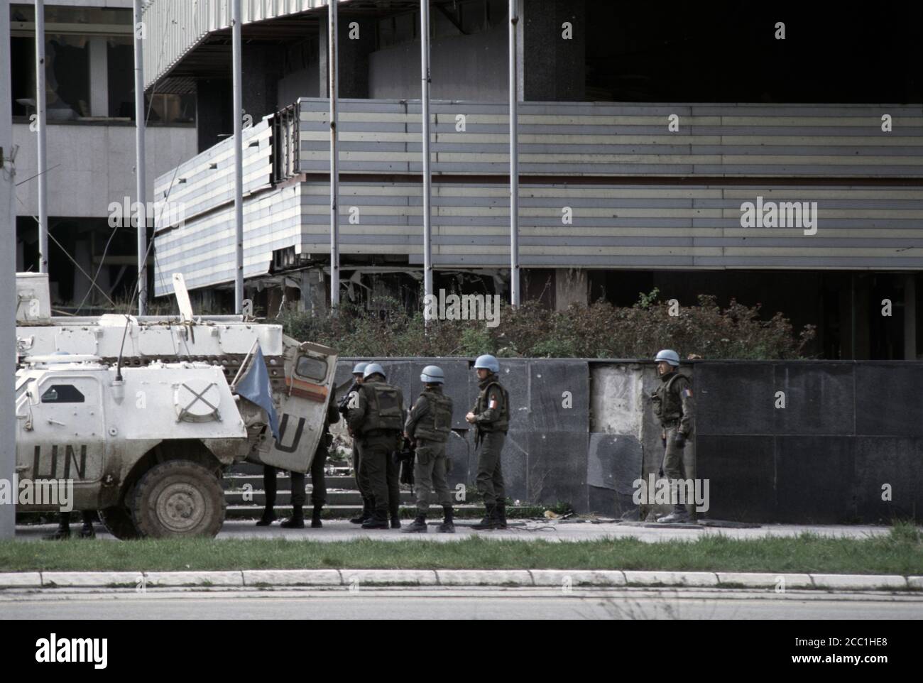 14th April 1994 During the Siege of Sarajevo: UNPROFOR French soldiers ...