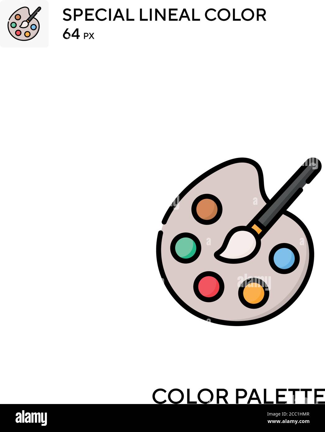 Color palette Special lineal color vector icon. Color palette icons for ...