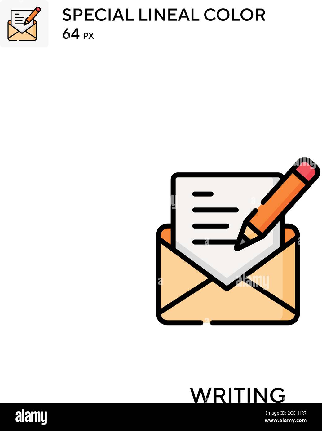 Writing Special lineal color vector icon. Writing icons for your ...