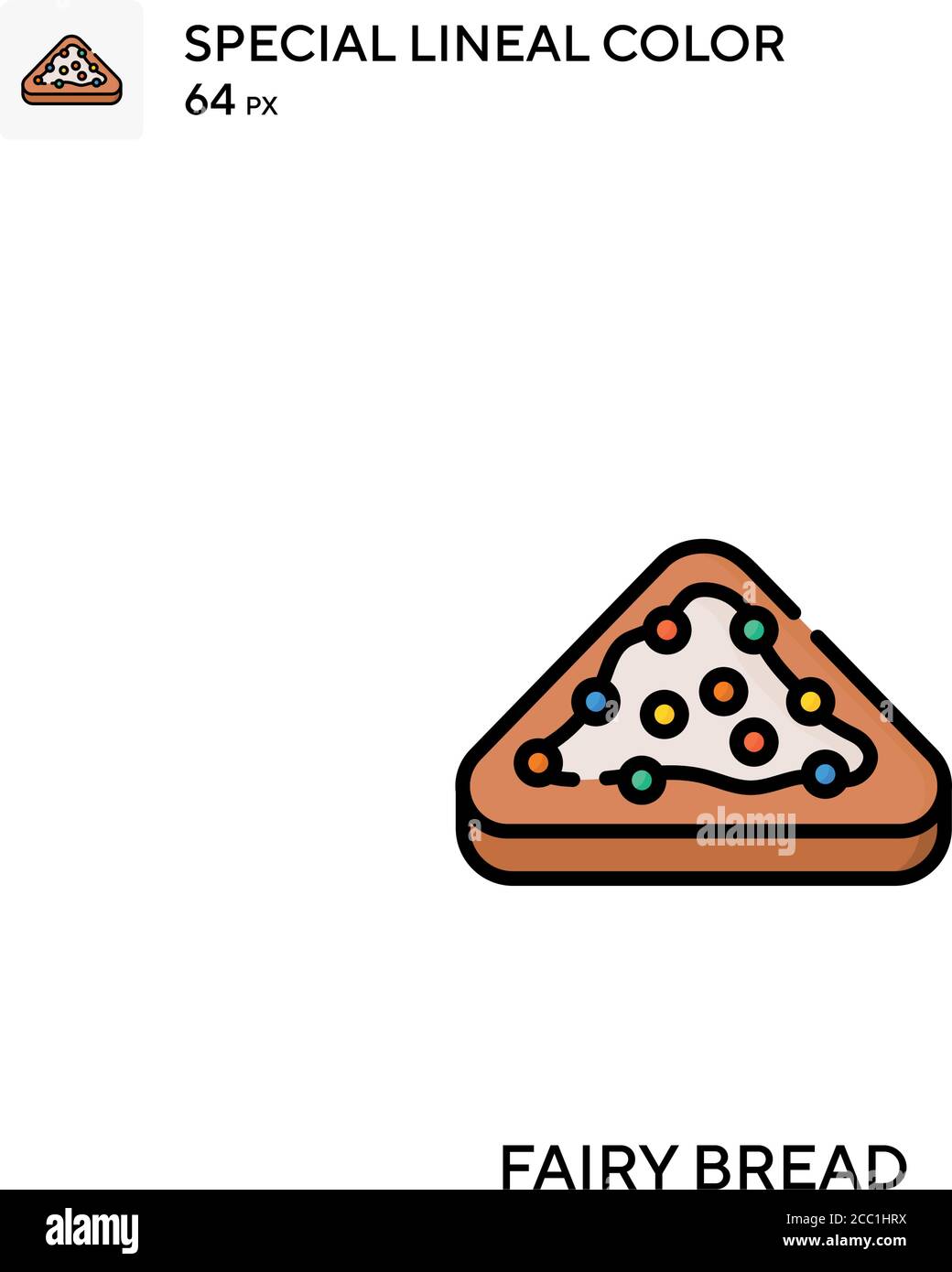 Fairy bread Special lineal color vector icon. Fairy bread icons for ...
