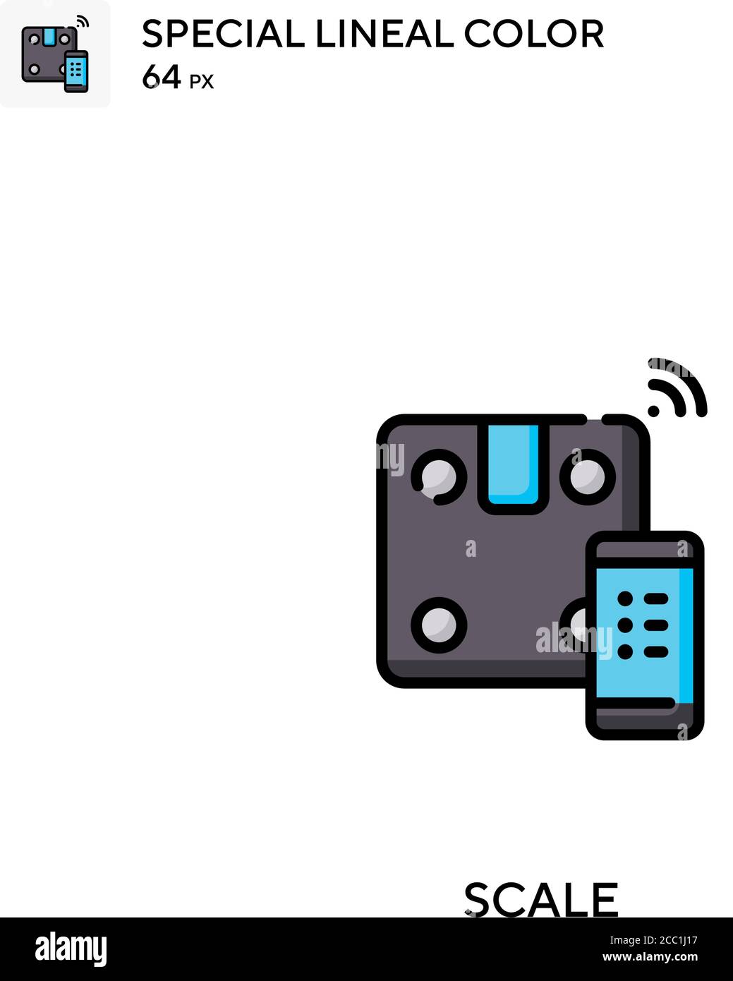 Scale Special lineal color vector icon. Scale icons for your business ...
