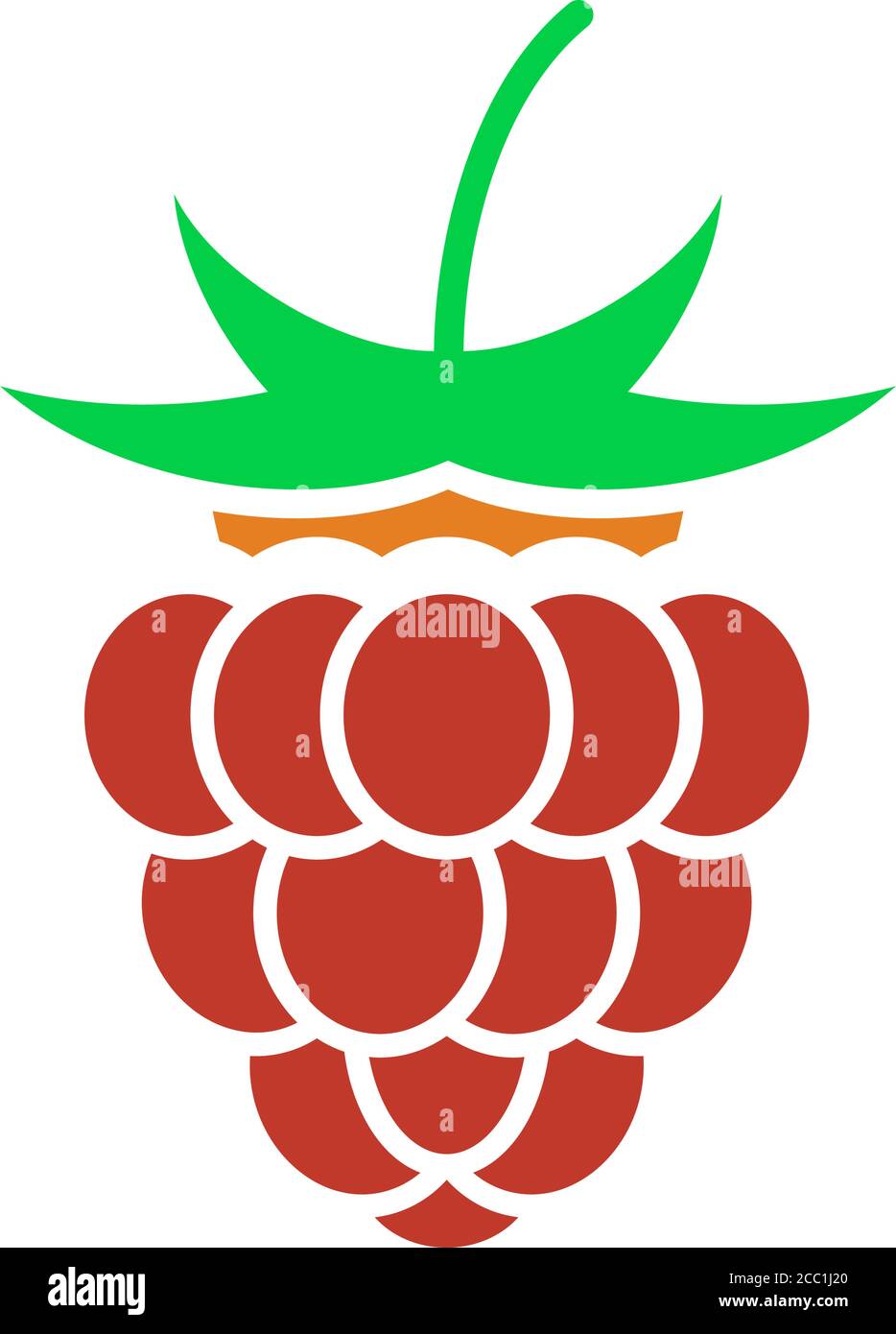 Raspberry Icon. Flat Color Design. Vector Illustration Stock Vector ...
