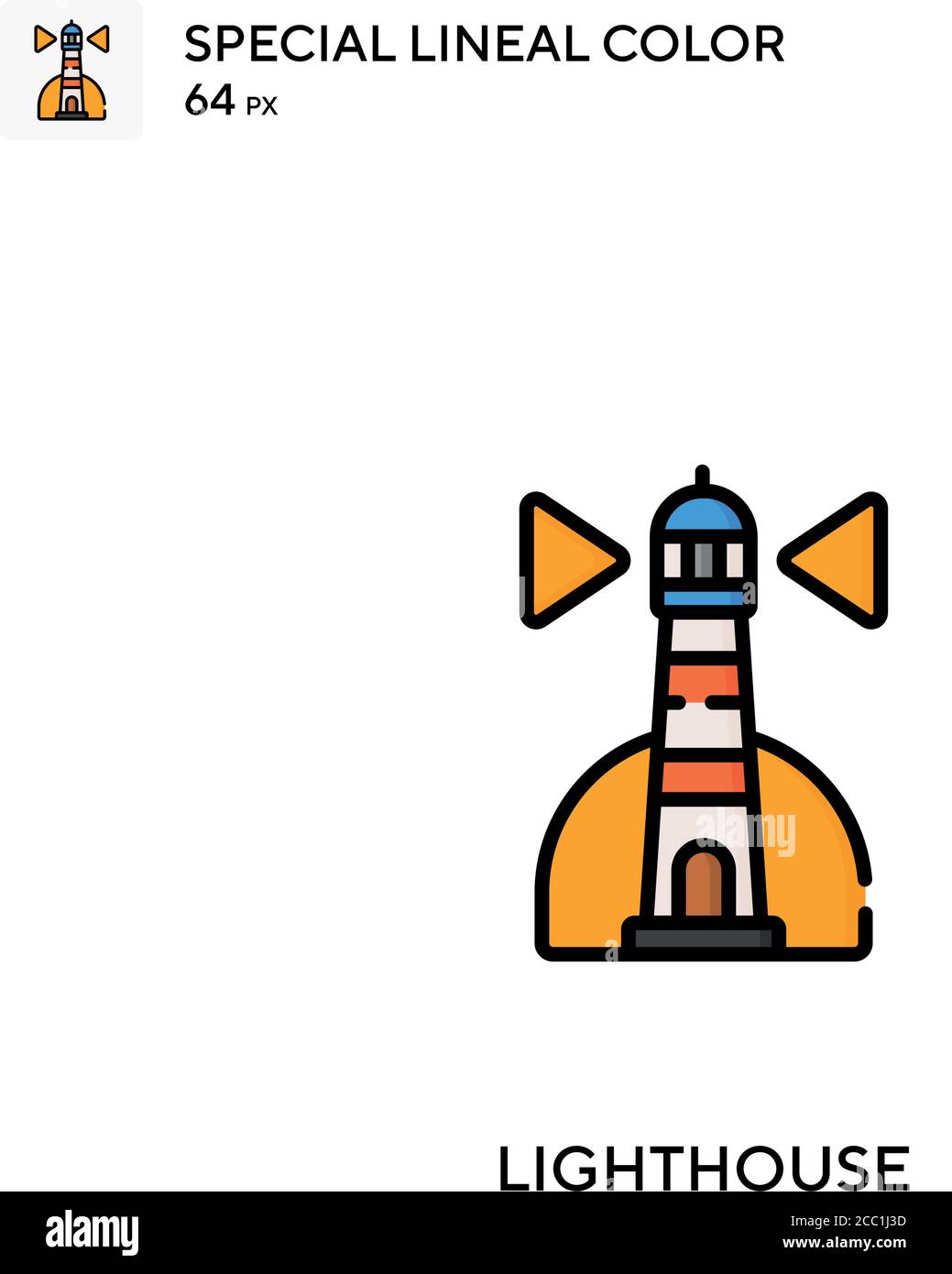 Lighthouse Special lineal color vector icon. Lighthouse icons for your ...
