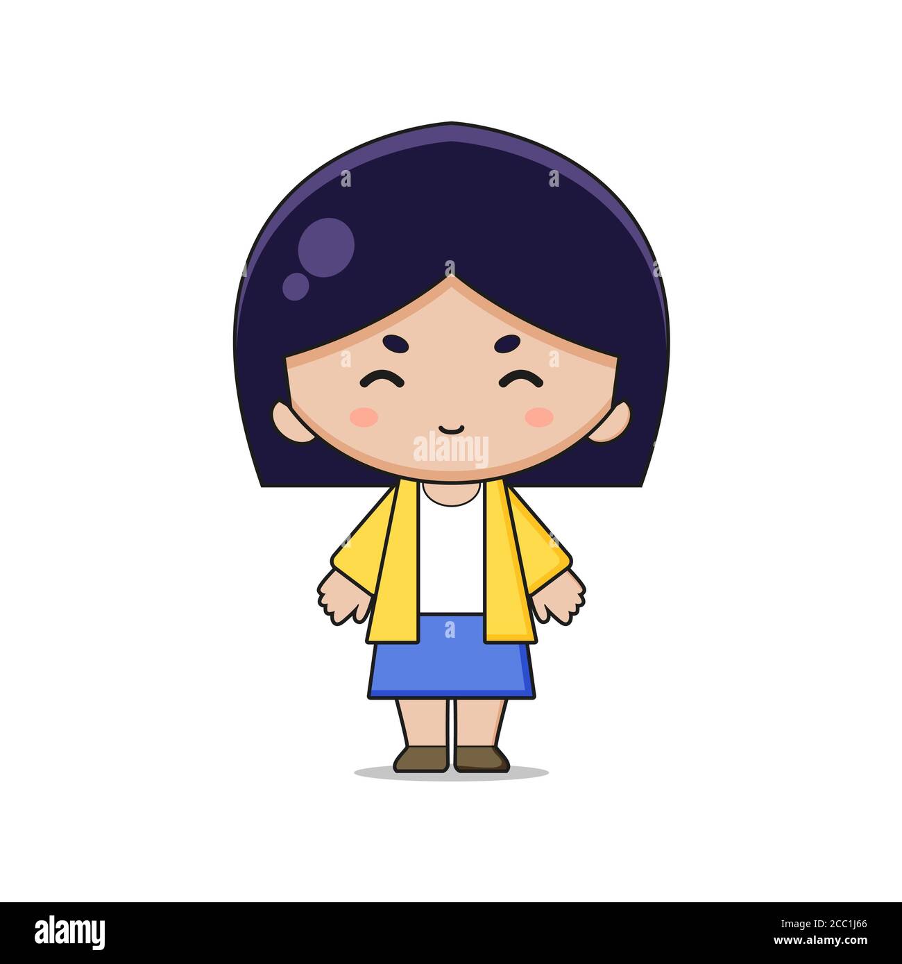 Cute Teacher Mascot Character Illustration. Design isolated on white ...