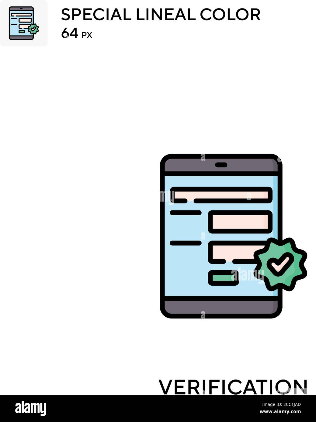 Verification Special lineal color vector icon. Verification icons for ...