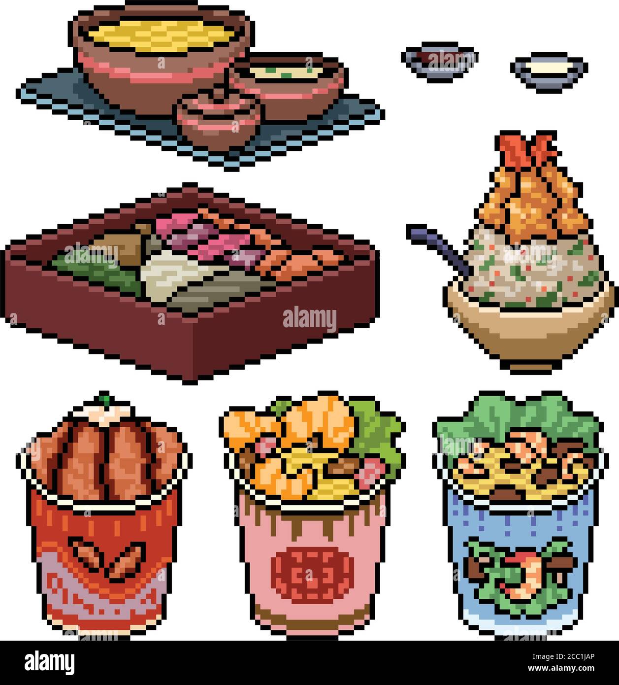 Pixel food Cut Out Stock Images & Pictures - Alamy