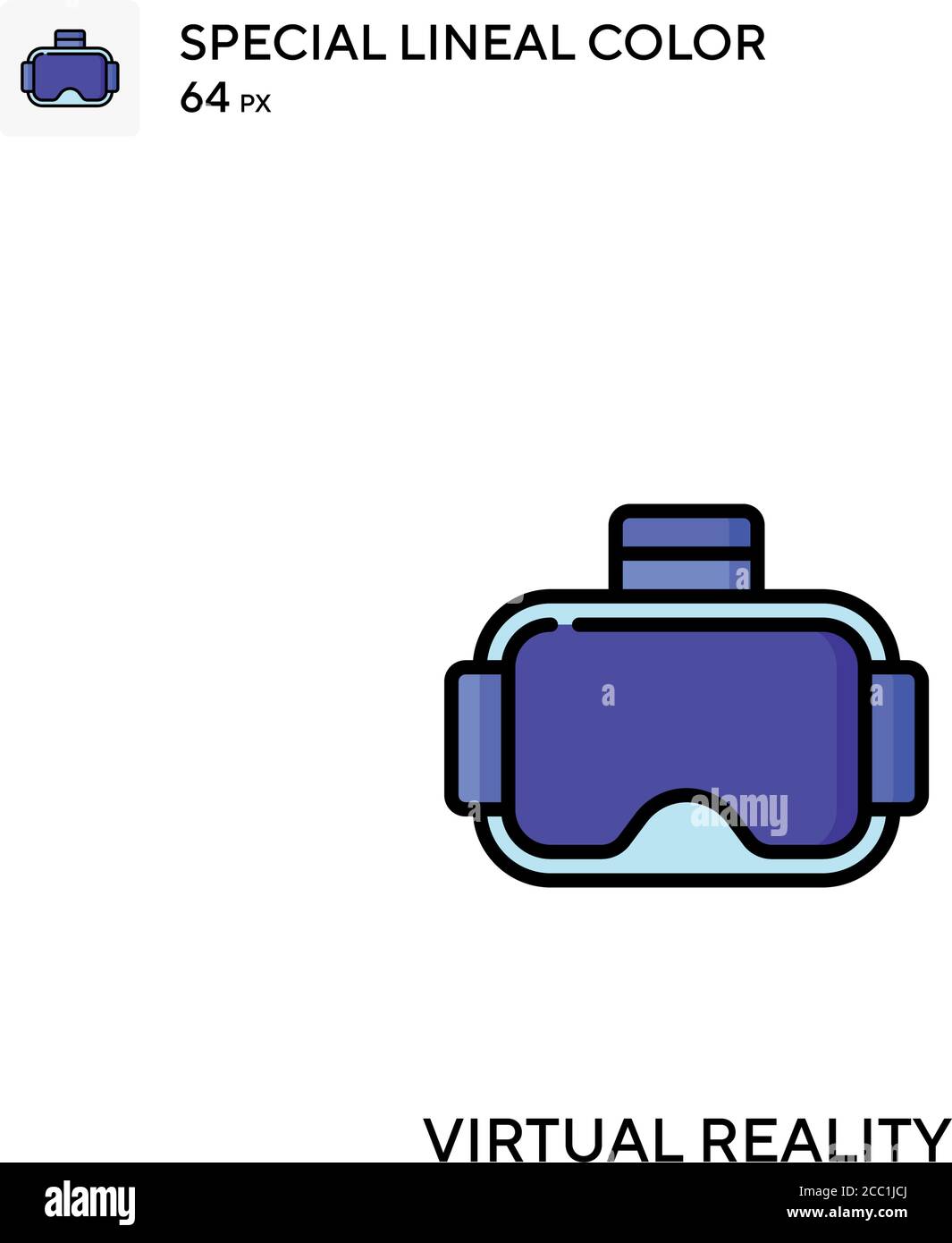 Virtual reality Special lineal color vector icon. Virtual reality icons ...