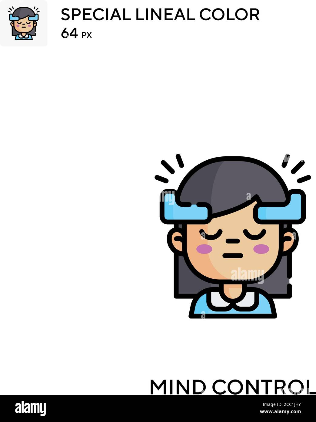 Mind control Special lineal color vector icon. Mind control icons for ...