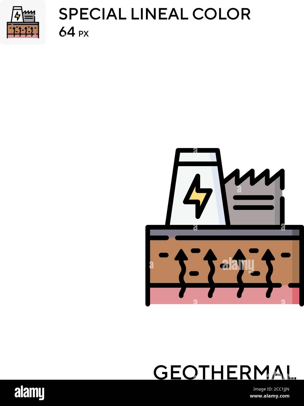 Geothermal Special lineal color vector icon. Geothermal icons for your business project Stock ...
