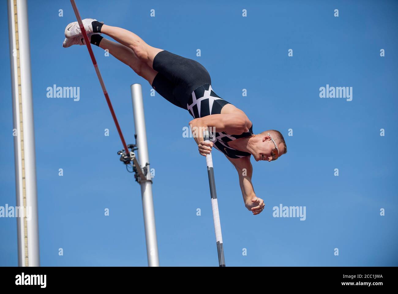 Winner Sam KENDRICKS (USA) action, men's pole vault, athletics #True ...