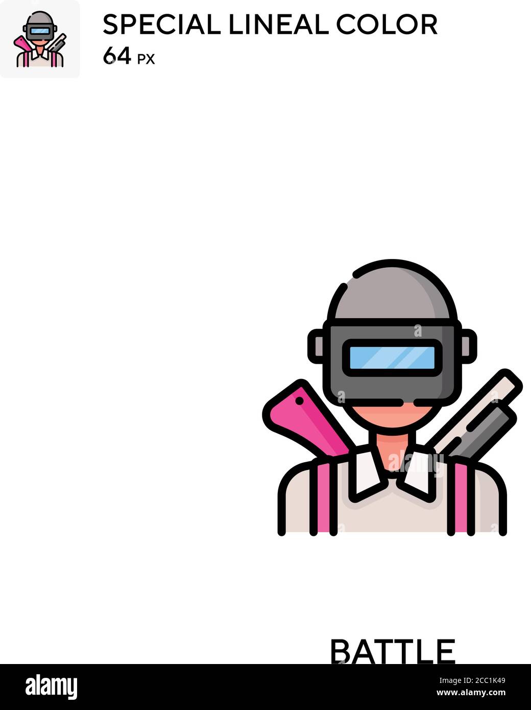 Battle Special lineal color vector icon. Battle icons for your business ...