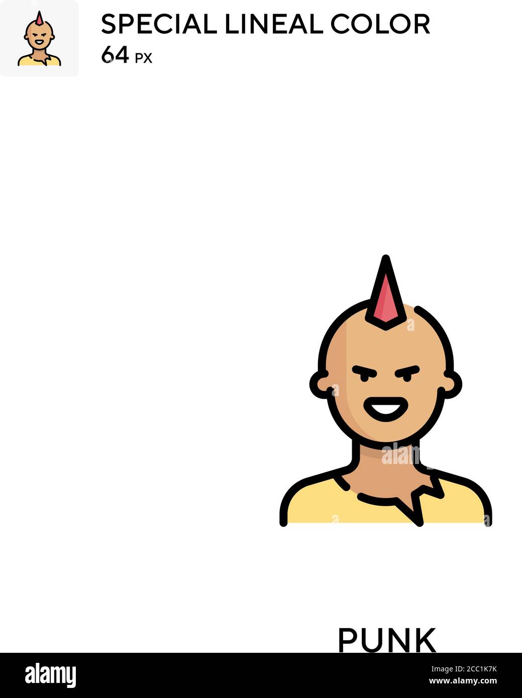 Punk Special lineal color vector icon. Punk icons for your business ...