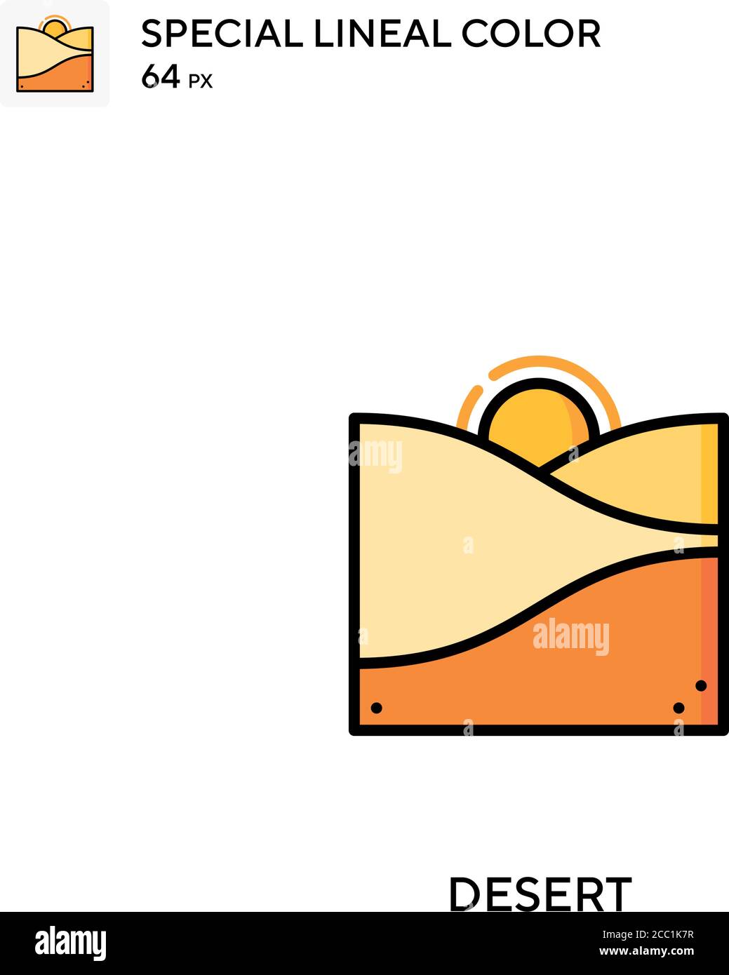 Desert Special lineal color vector icon. Desert icons for your business ...