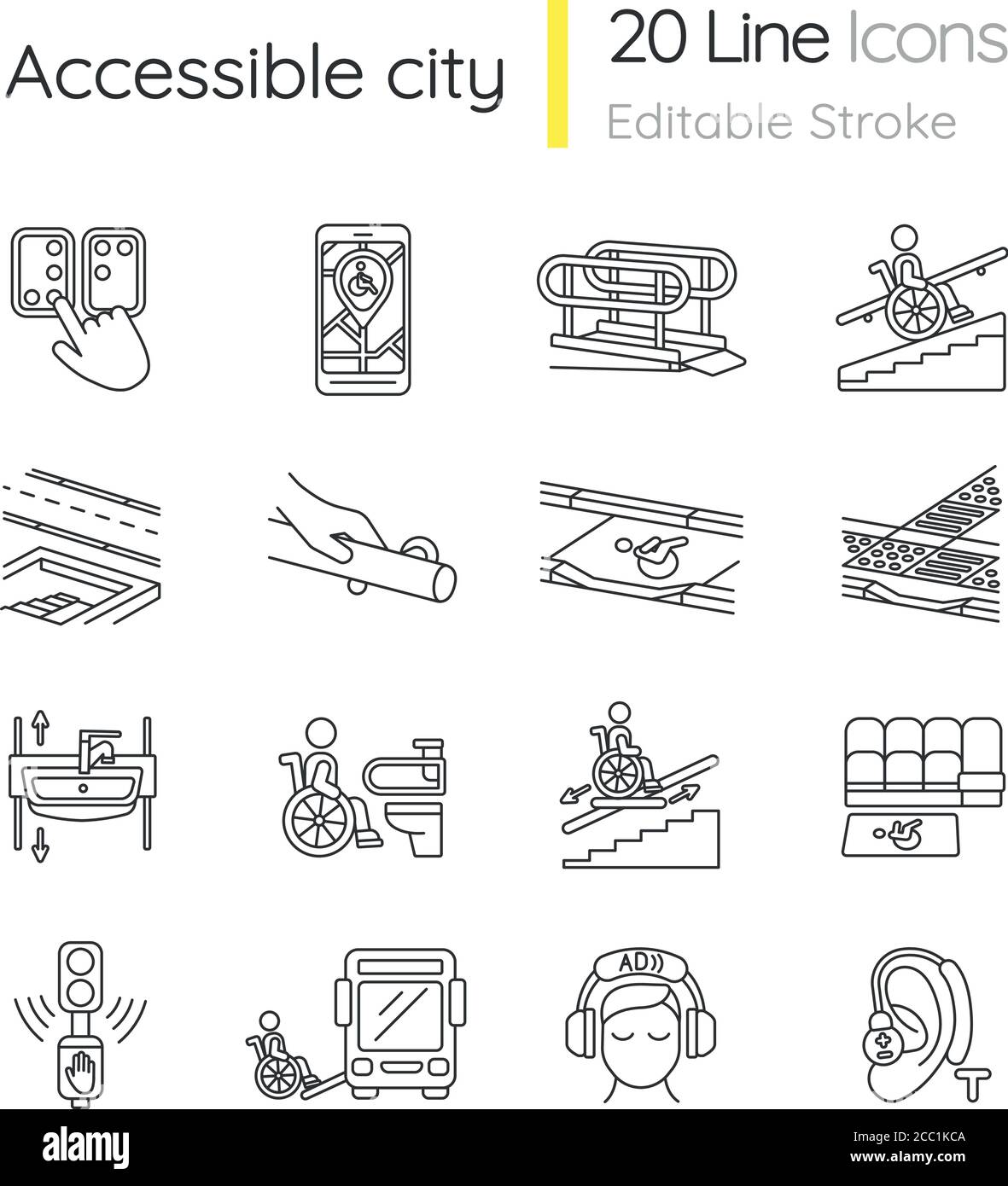 Pedestrian access ramp Stock Vector Images - Alamy