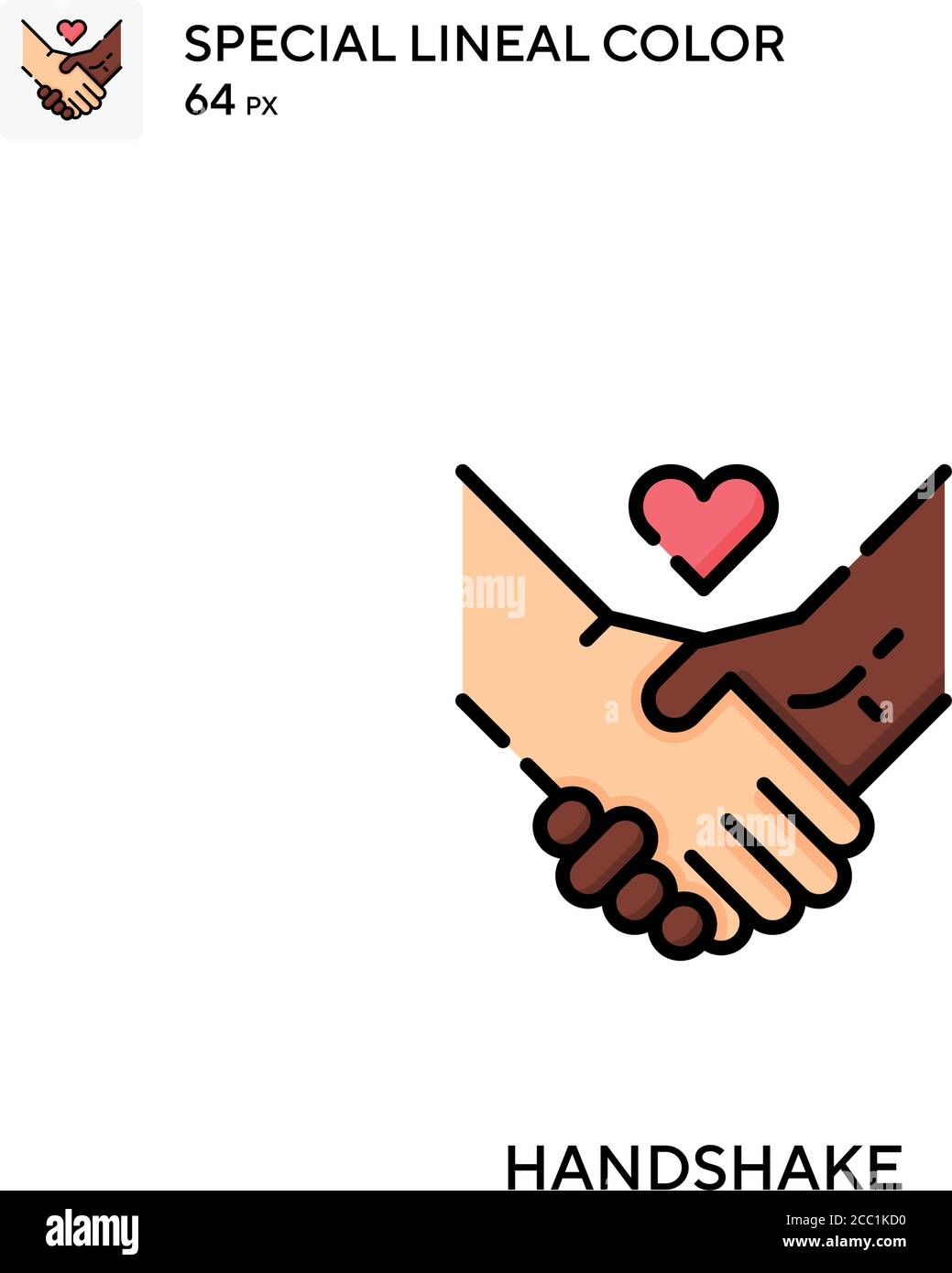 Handshake Special lineal color vector icon. Handshake icons for your ...