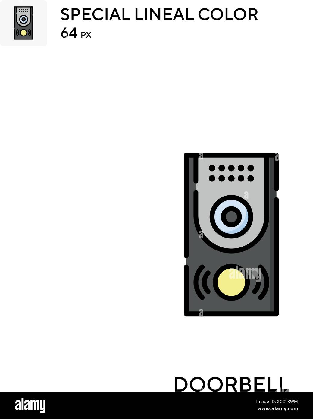 Doorbell Special lineal color vector icon. Doorbell icons for your ...