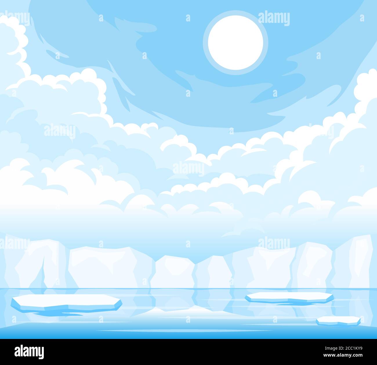 winter arctic ice landscape Stock Vector Image & Art - Alamy