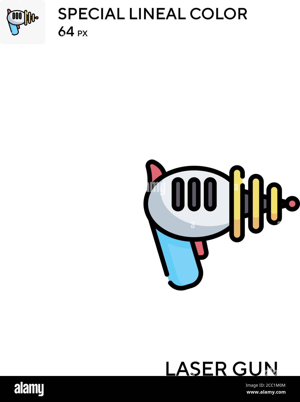 Laser gun Special lineal color vector icon. Laser gun icons for your ...