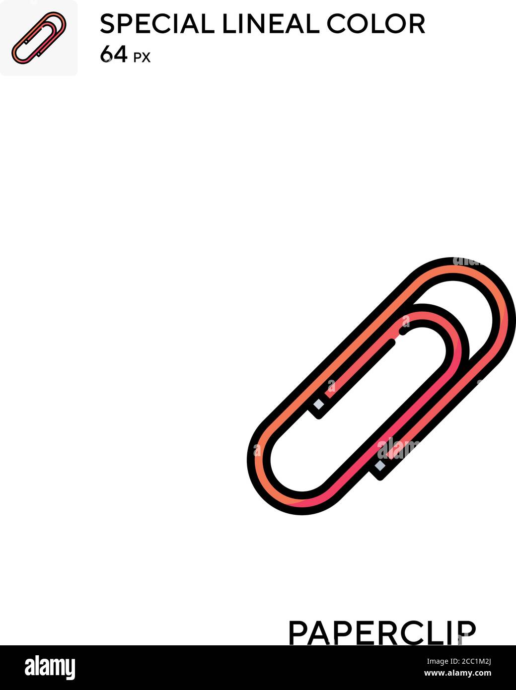 Paperclip Special lineal color vector icon. Paperclip icons for your ...