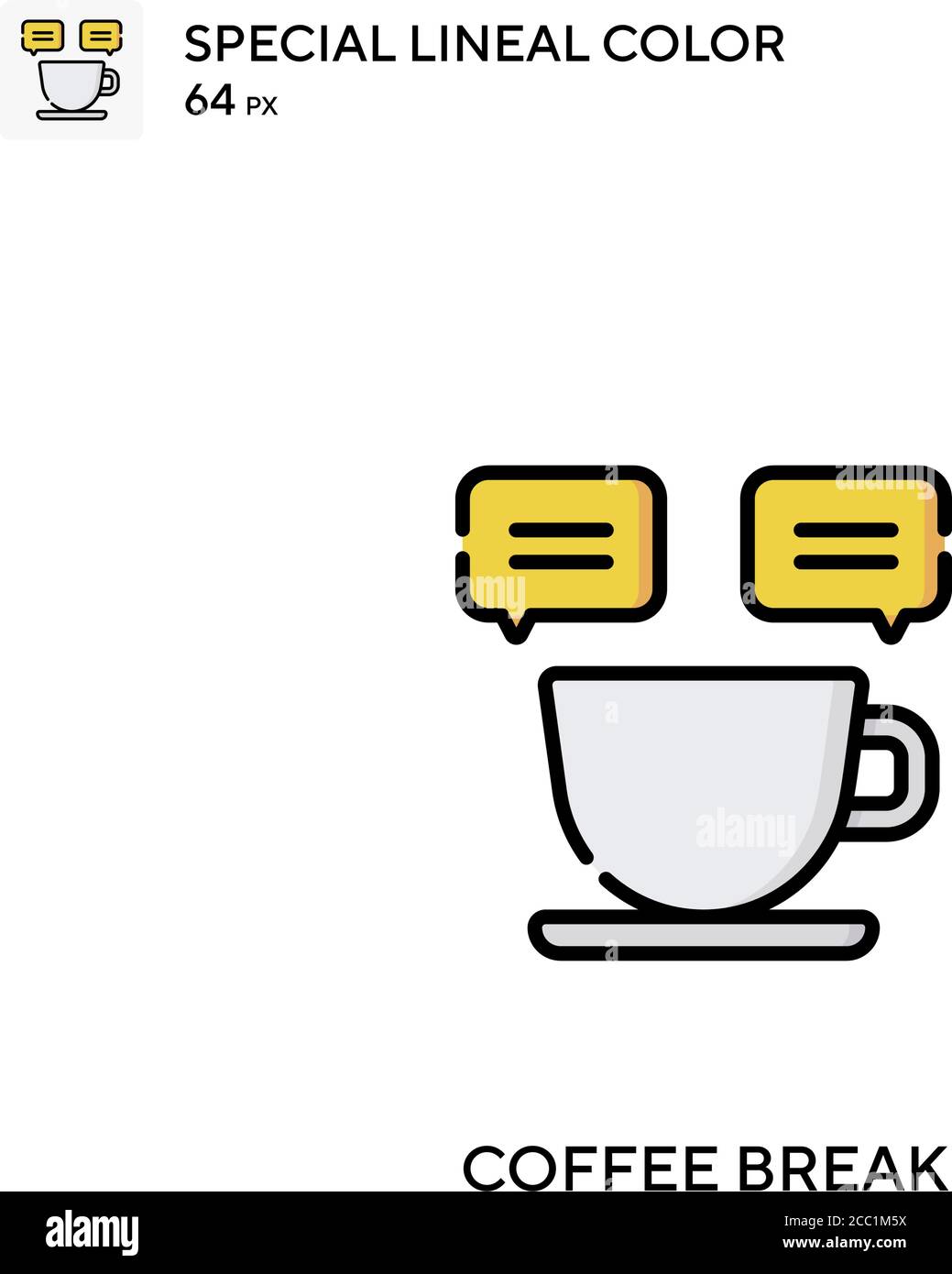 Coffee break Special lineal color vector icon. Coffee break icons for ...