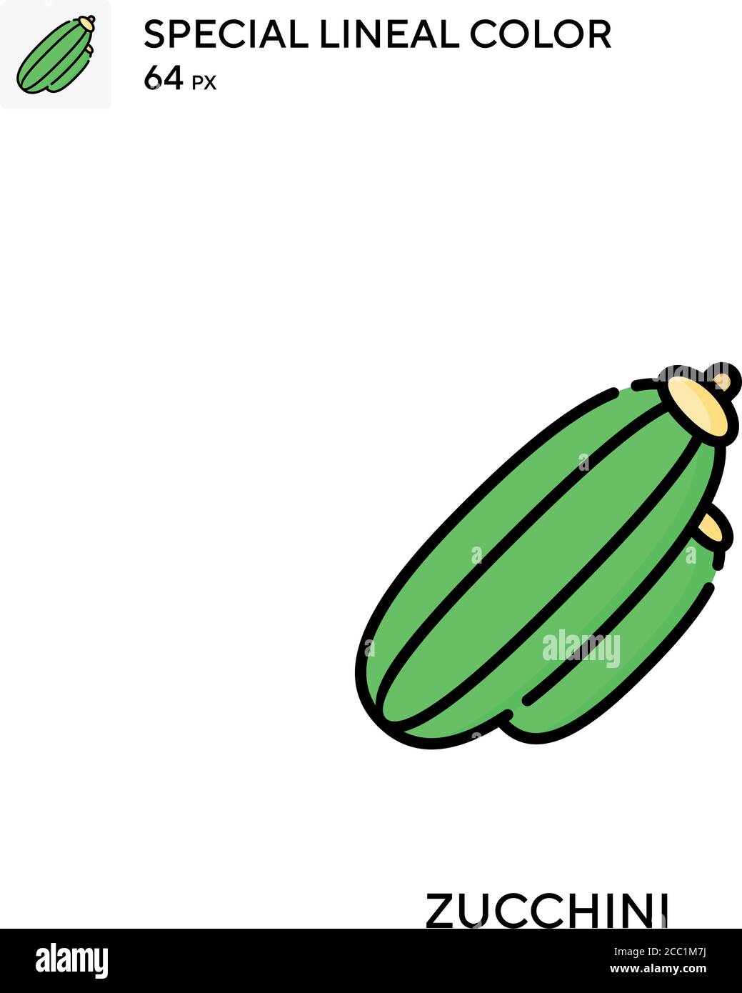 Zucchini Special lineal color vector icon. Zucchini icons for your ...