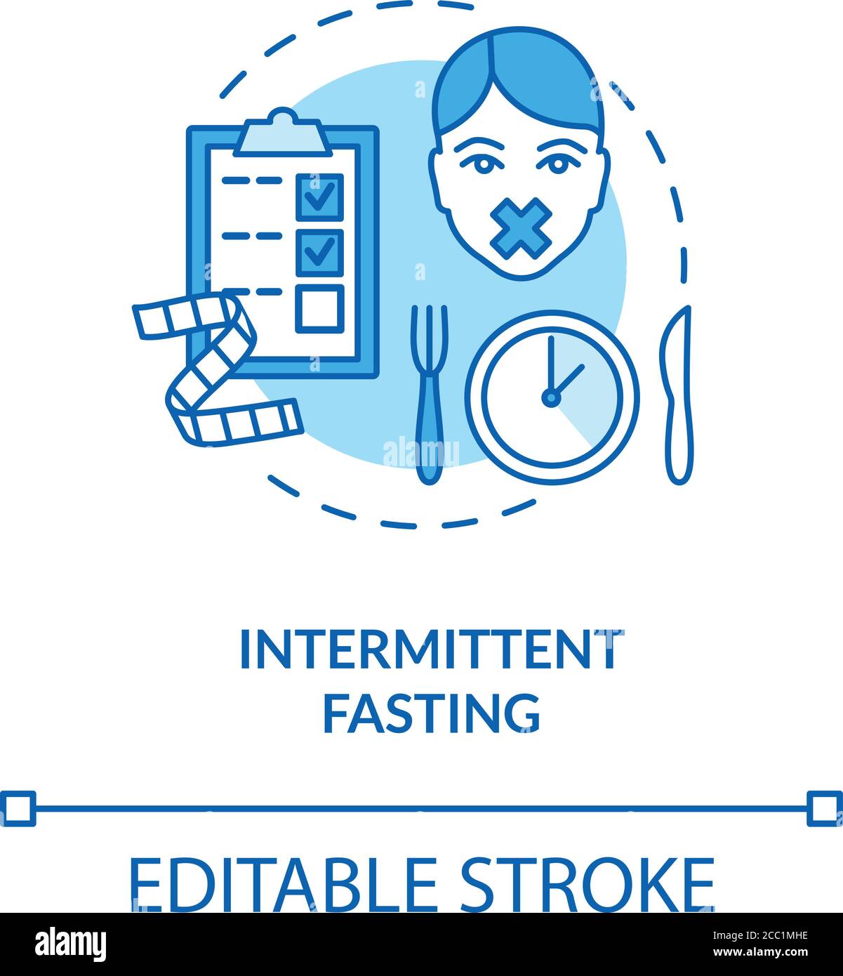 Intermittent fasting concept icon Stock Vector Image & Art - Alamy