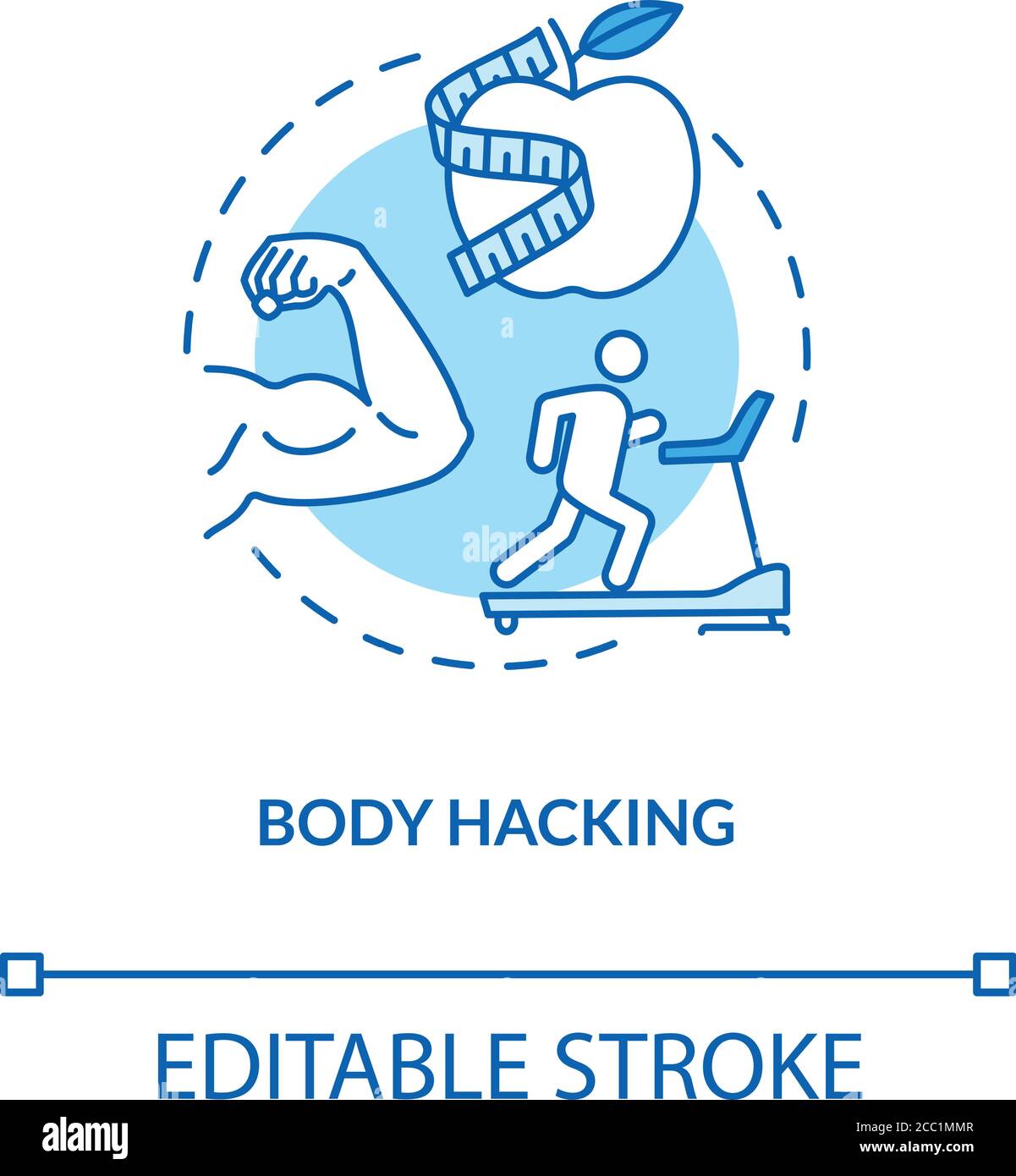 Body hacking concept icon Stock Vector Image & Art - Alamy