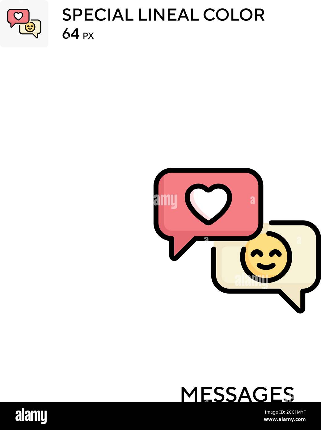Messages Special lineal color vector icon. Messages icons for your ...