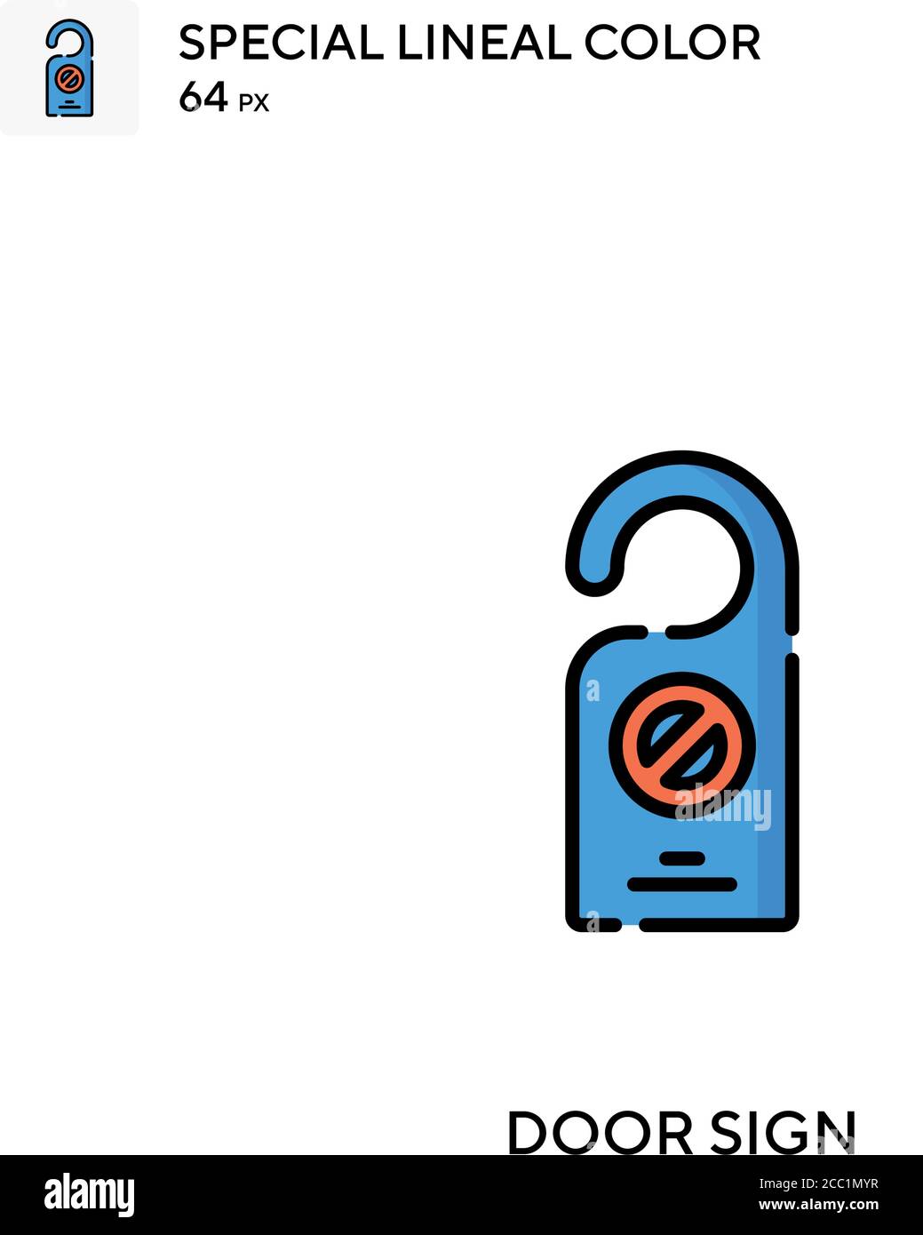 Door sign Special lineal color vector icon. Door sign icons for your ...