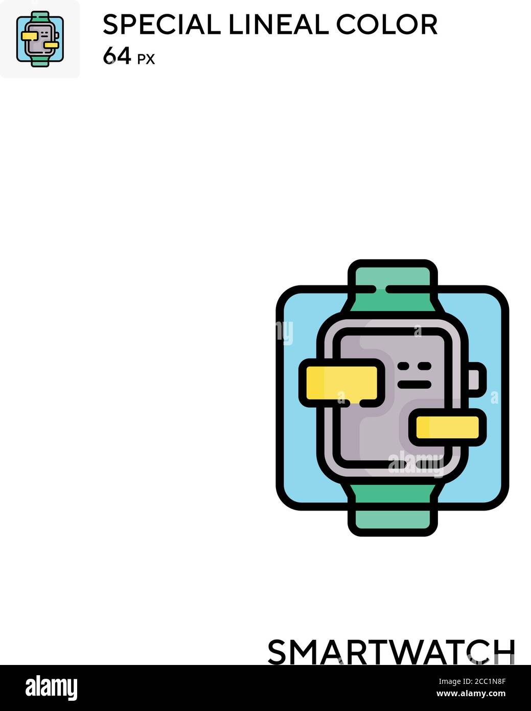 Smartwatch Special lineal color vector icon. Smartwatch icons for your ...