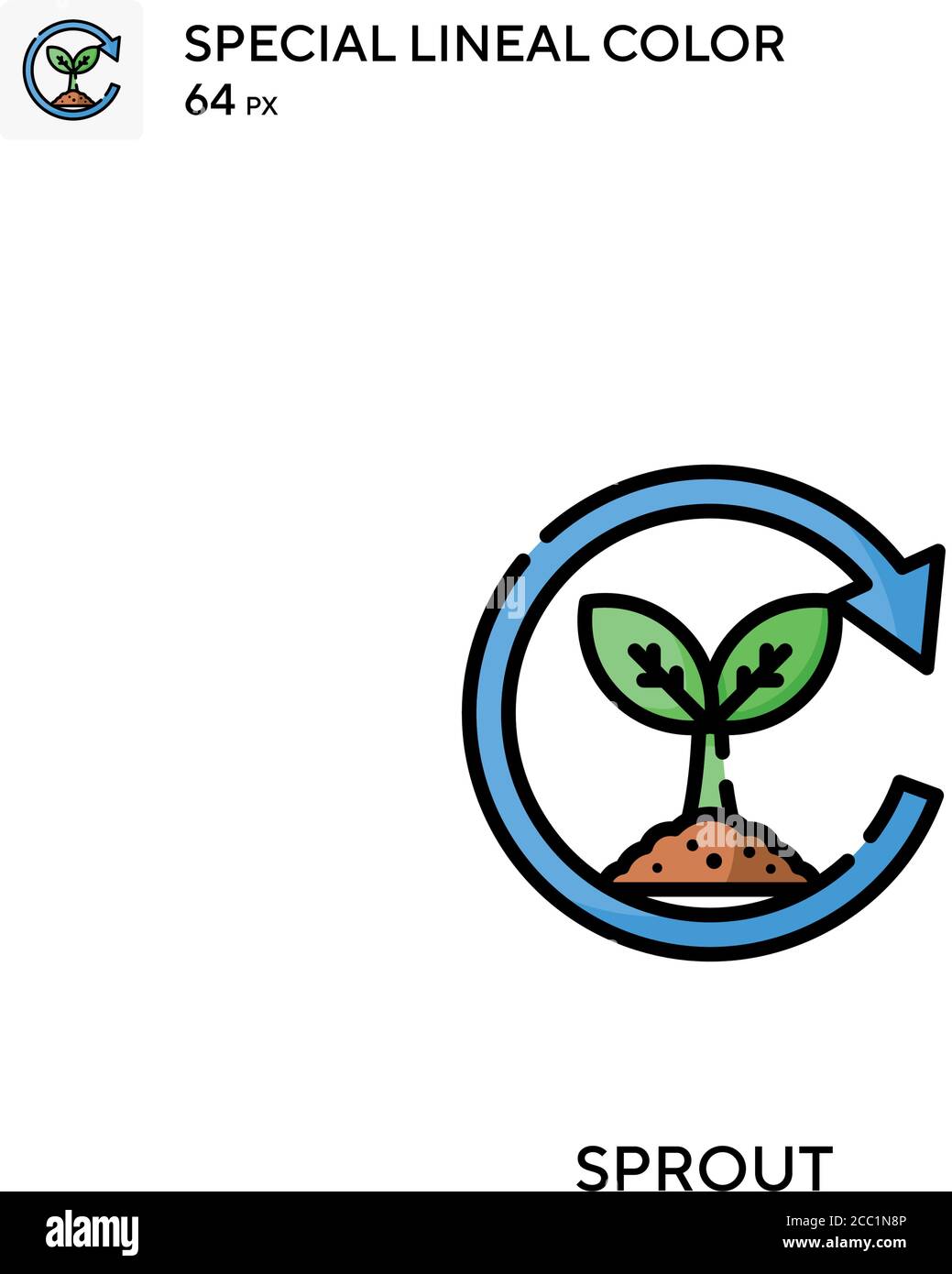 Sprout Special lineal color vector icon. Sprout icons for your business ...