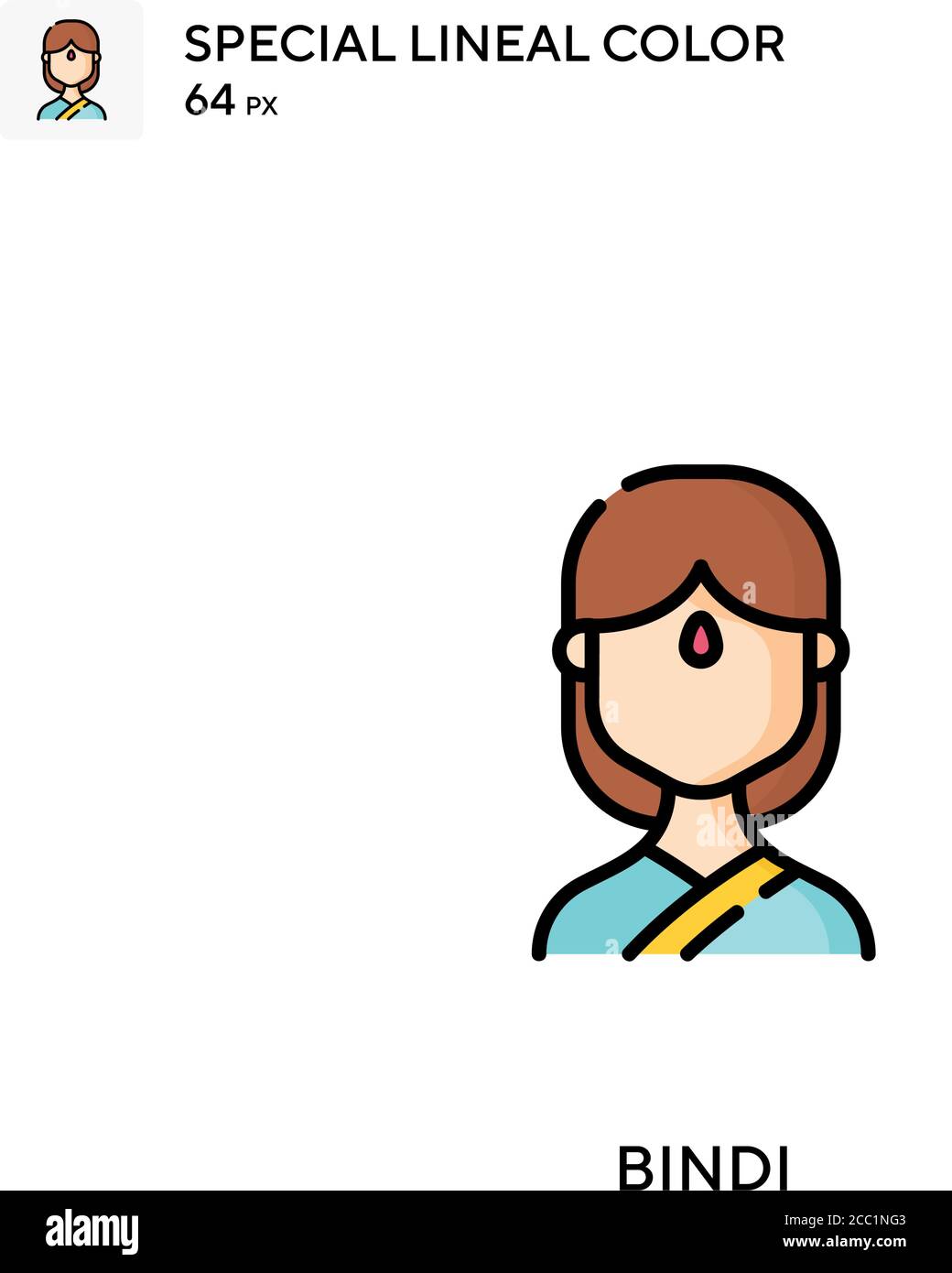 Bindi Special lineal color vector icon. Bindi icons for your business ...