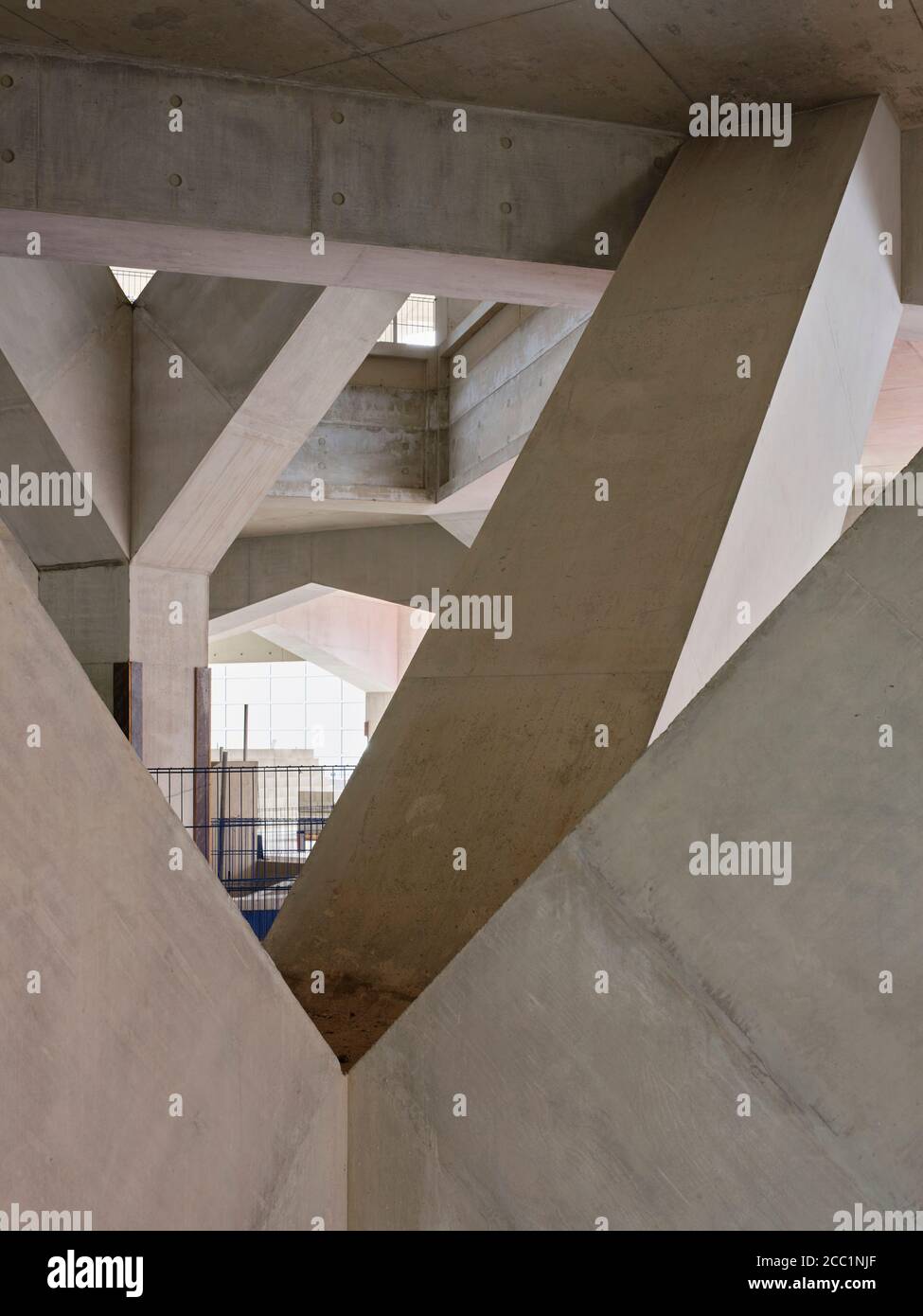 View of concrete tree-like structures. The Marshall Building LSE ...