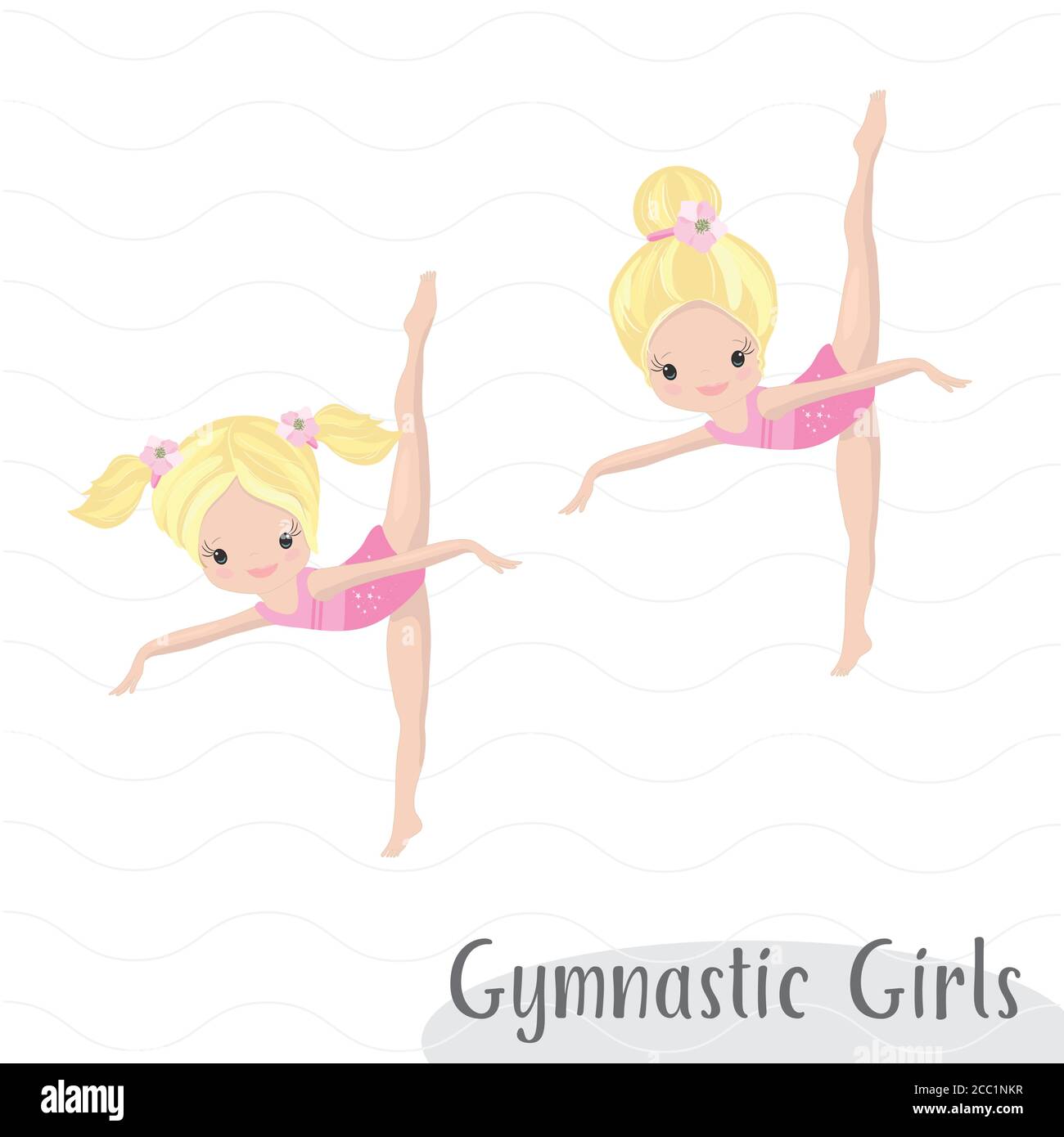 Clipart Cute Girl Gymnast Gym Stock Vector Image & Art - Alamy